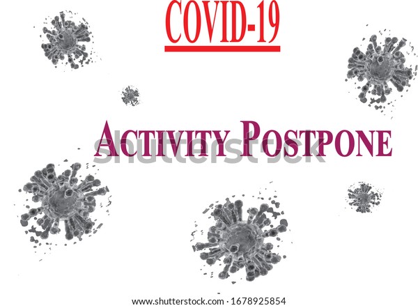 Vector Illustration Notice Activity Postpone Due Stock Vector (Royalty ...