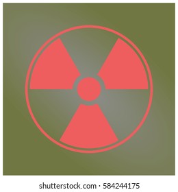 Vector Illustration Nuclear Radioactive Icon Peach Stock Vector ...