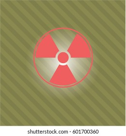 Vector Illustration Nuclear Radioactive Icon Peach Stock Vector ...