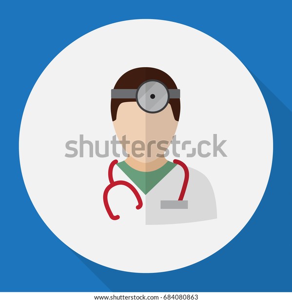 Vector Illustration Occupation Symbol On Doctor Stock Vector (Royalty ...