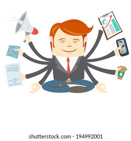 12 8 hand men multi task Images, Stock Photos & Vectors | Shutterstock