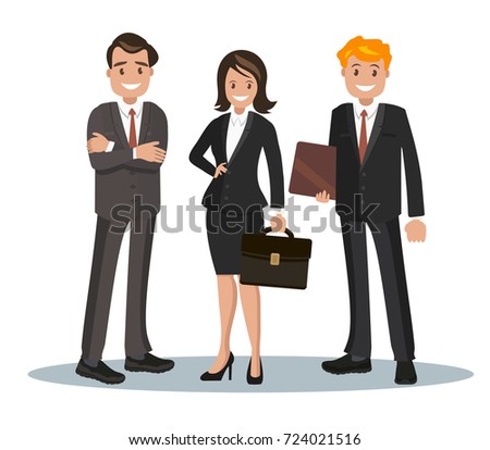 Vector Illustration Office Staff Stock Vector (Royalty Free) 724021516 ...