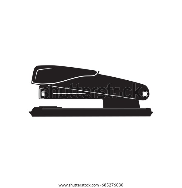 Vector Illustration Office Stapler Black Stapler Stock Vector (Royalty ...