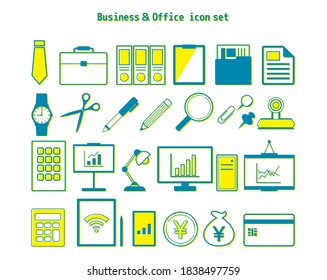 Vector Illustration Office Work Business Icon Stock Vector (Royalty ...