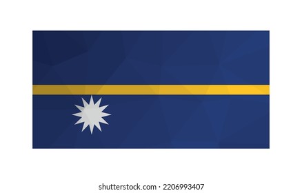 Vector Illustration Official Symbol Nauru National Stock Vector ...