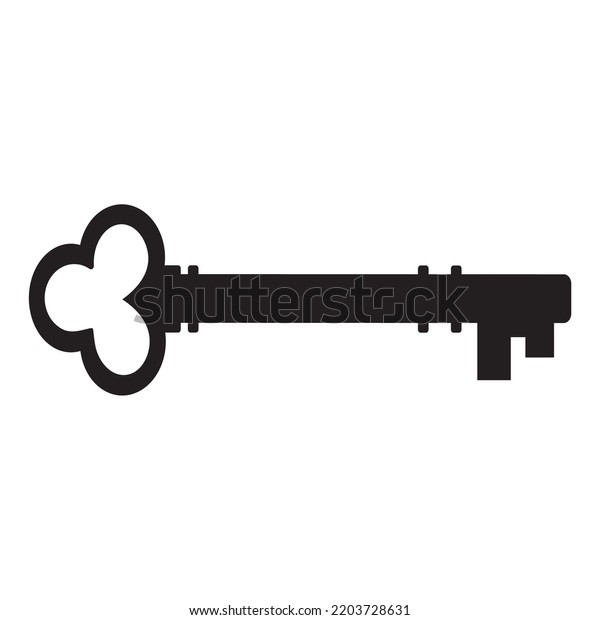 Vector Illustration Old Door Lock Icon Stock Vector (Royalty Free ...