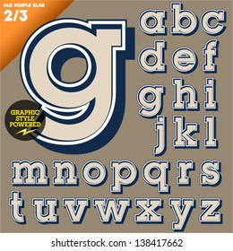 Vector Illustration Old Fashioned Alphabet Vintage Stock Vector ...