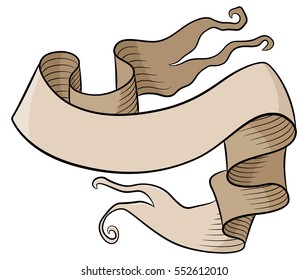 Vector Illustration Old Parchment Banner Stock Vector (Royalty Free ...