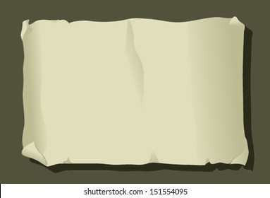 Vector Illustration Old Parchment Blank Map Stock Vector (Royalty Free ...