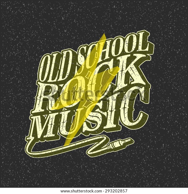Vector Illustration Old School Rock Music: เวกเตอร์สต็อก (ปลอดค่า ...