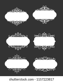 Vector Set Elegant Vintage Labels Stock Vector (Royalty Free) 77183029 ...