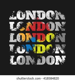 Vector Illustration On Theme London Grunge Stock Vector (Royalty Free ...