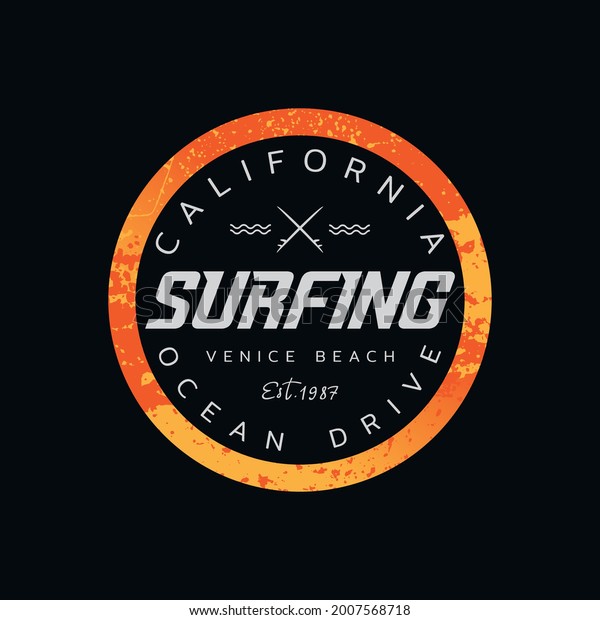 Vector Illustration On Theme Surfing Surf Stock Vector (Royalty Free ...