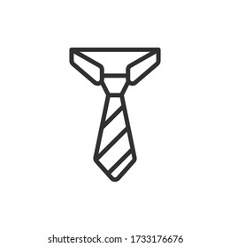 Vector Illustration One Cravat Strip Icon Stock Vector (Royalty Free ...