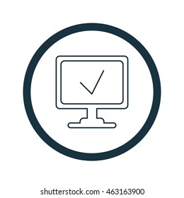 Vector Illustration Online Computer Icon Stock Vector (Royalty Free ...