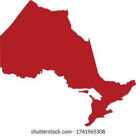 Vector Illustration Ontario Map Stock Vector (Royalty Free) 1741965308