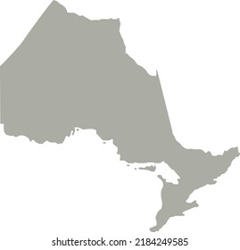 Vector Illustration Ontario Map Stock Vector (Royalty Free) 2184249585 ...