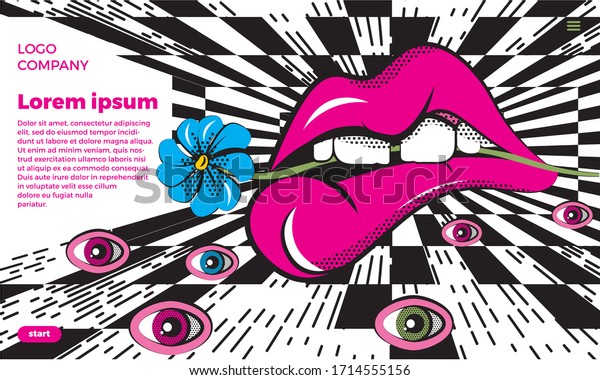 Vector Illustration Op Art Pop Art Stock Vector (Royalty Free ...