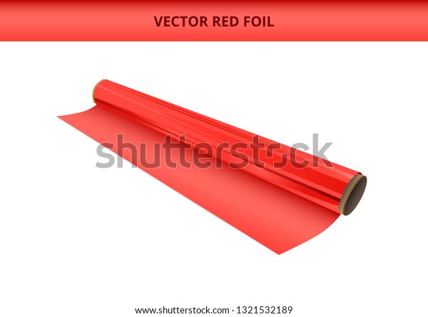 Vector Illustration Open Roll Plastic Red Stock Vector (Royalty Free ...