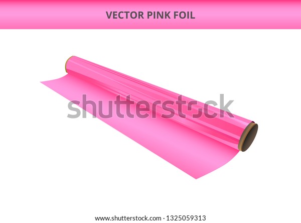 Vector Illustration Open Roll Plastic Pink Stock Vector (Royalty Free ...