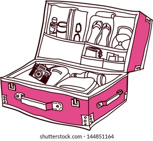 764 Open suitcase drawing Images, Stock Photos & Vectors | Shutterstock