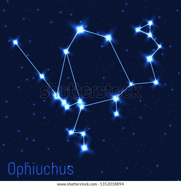 Vector Illustration Ophiuchus Constellation Astronomical Holder Stock ...