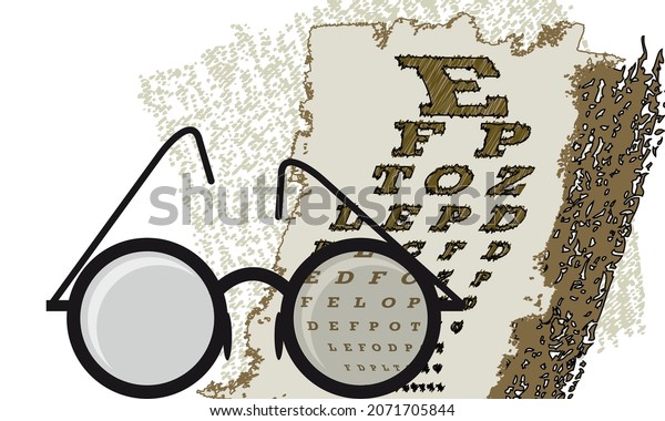 Vector Illustration Opticians List Letters Do Stock Vector (Royalty ...