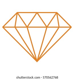 Vector Illustration Orange Diamond Icon Stock Vector (Royalty Free ...
