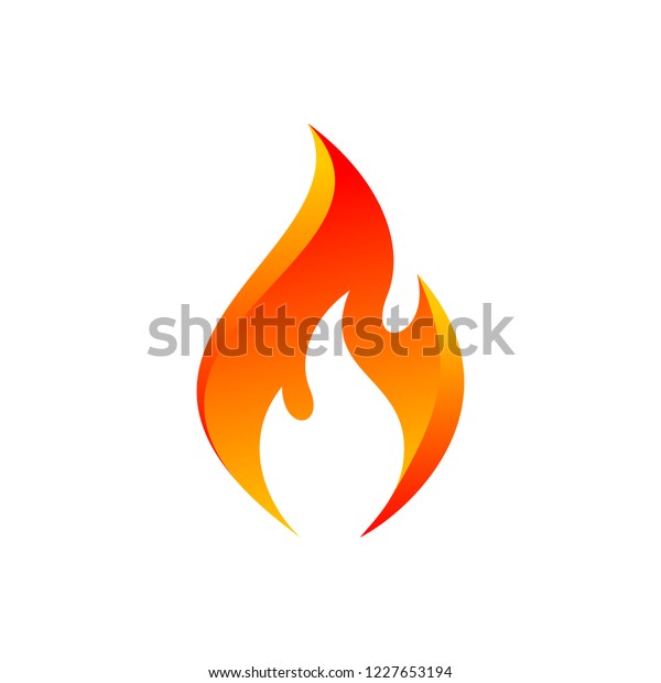 Vector Illustration Orange Flame Icon On Stock Vector (Royalty Free ...