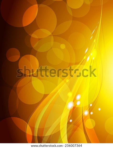 Vector Illustration Orange Gold Abstract Background Stock Vector ...