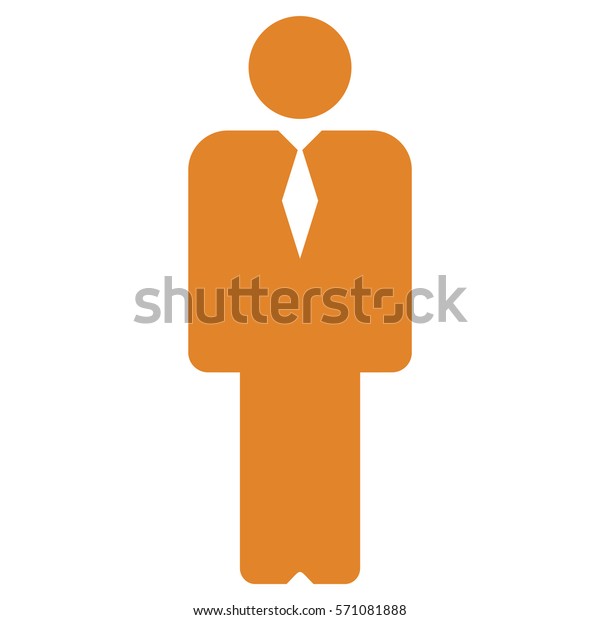Vector Illustration Orange Man Icon Stock Vector (Royalty Free ...
