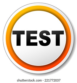 Vector Illustration Orange White Icon Test Stock Vector (Royalty Free ...