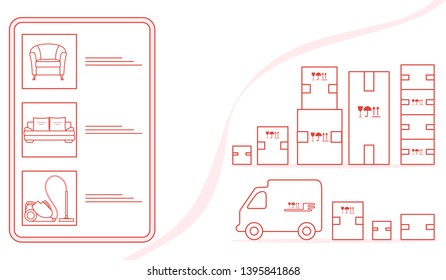 Vector Illustration Order Goods Online Warehouse Stock Vector (Royalty ...