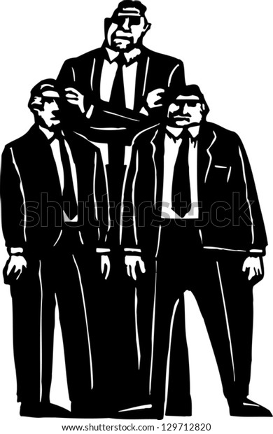 Vector Illustration Organized Criminal Group Stock Vector (Royalty Free ...