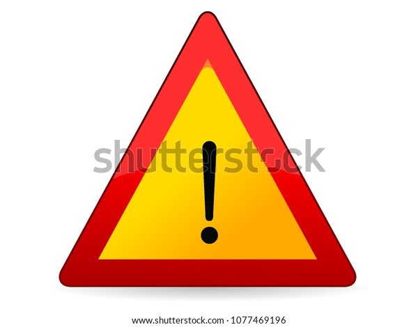 Vector Illustration Other Danger Warning Traffic Stock Vector (Royalty ...