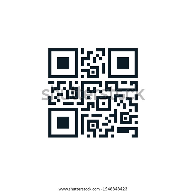 Vector Illustration Outline Design Qr Code: Stock-Vektorgrafik ...