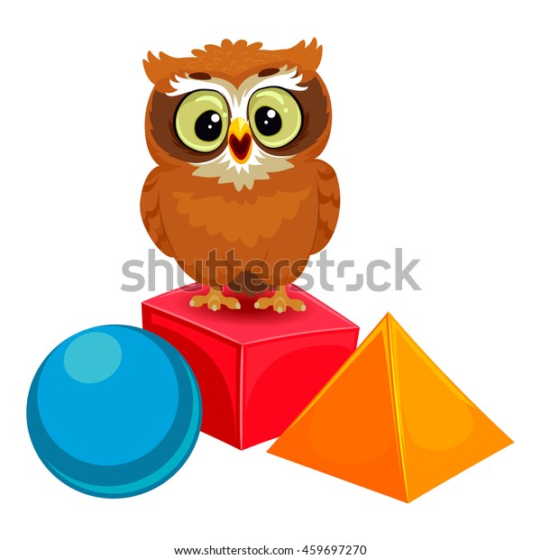 Vector Illustration Owl Geometric Shapes Stock Vector (Royalty Free ...