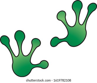 huella de rana Huellas animales de: vector de stock (libre de regalías ...
