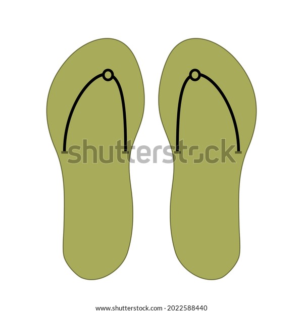 Vector Illustration Pair Slipper Stock Vector (Royalty Free) 2022588440 ...