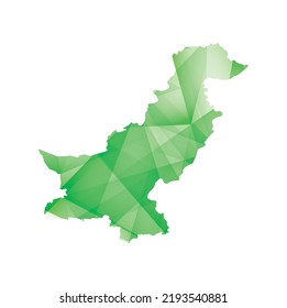 Vector Illustration Pakistan Map Green Colored Stock Vector (Royalty ...