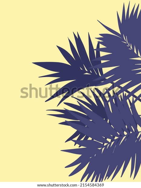 Vector Illustration Palm Leaves Purple Color Stock Vector (Royalty Free ...
