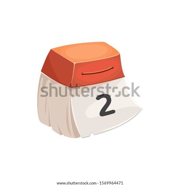 Vector Illustration Paper Calendar Number 2 Stock Vector (Royalty Free ...
