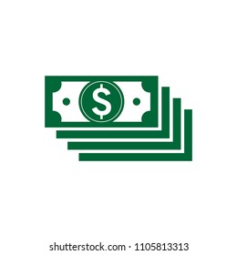Vector Illustration Paper Dollar Stock Vector (Royalty Free) 1105813313 ...