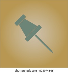 Vector Illustration Paper Pin Icon Vector Stock Vector (Royalty Free ...