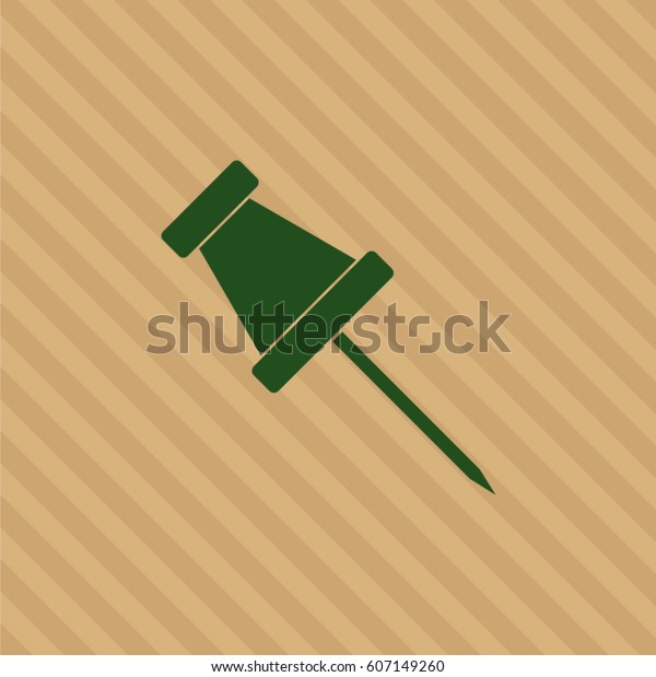 Vector Illustration Paper Pin Icon Vector Stock Vector (Royalty Free ...