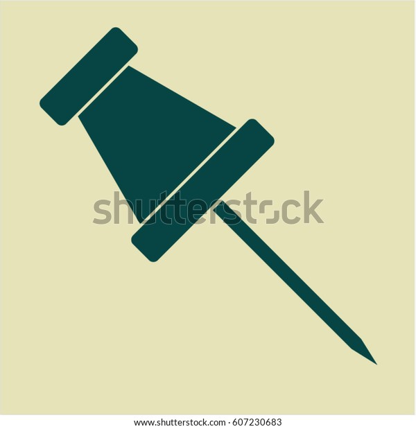 Vector Illustration Paper Pin Vector Icon Stock Vector (Royalty Free ...