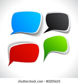 Vector Illustration Paper Speech Backgrounds Stock Vector (Royalty Free ...