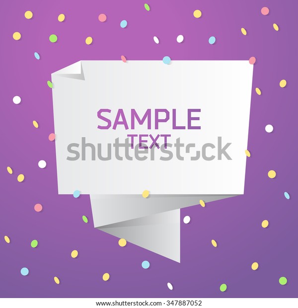 Vector Illustration Paper Text Frame On Stock Vector (Royalty Free ...