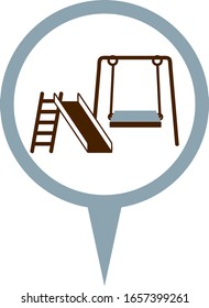 Vector Illustration Park Map Icon Symbol: เวกเตอร์สต็อก (ปลอดค่า ...