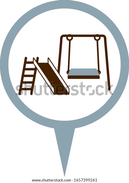 Vector Illustration Park Map Icon Symbol: เวกเตอร์สต็อก (ปลอดค่า ...
